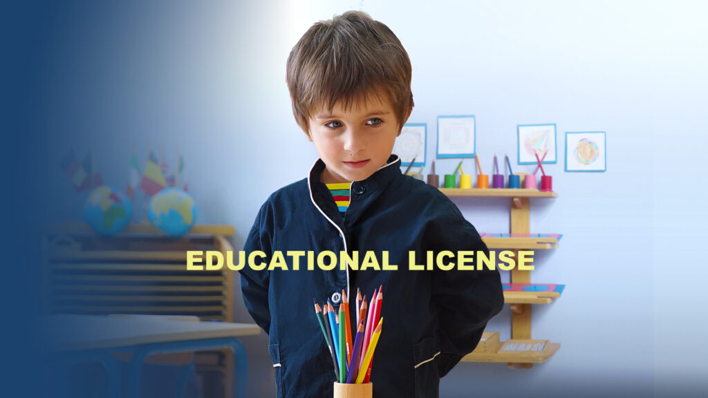 Educational license - Let the child be the guide
